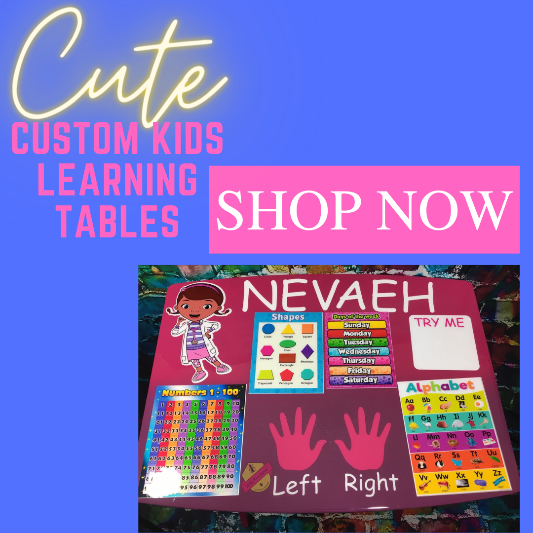 Custom Kids Character Learning Tables – ANL Kreations